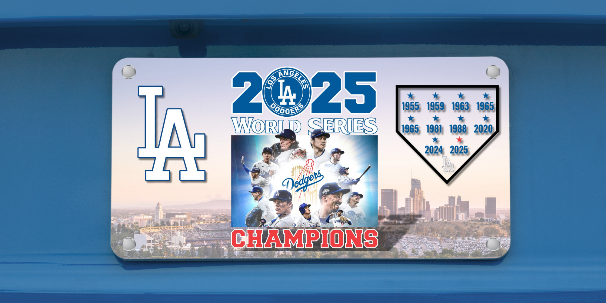 LA Dodgers World Series License Plate – Cup and Thread